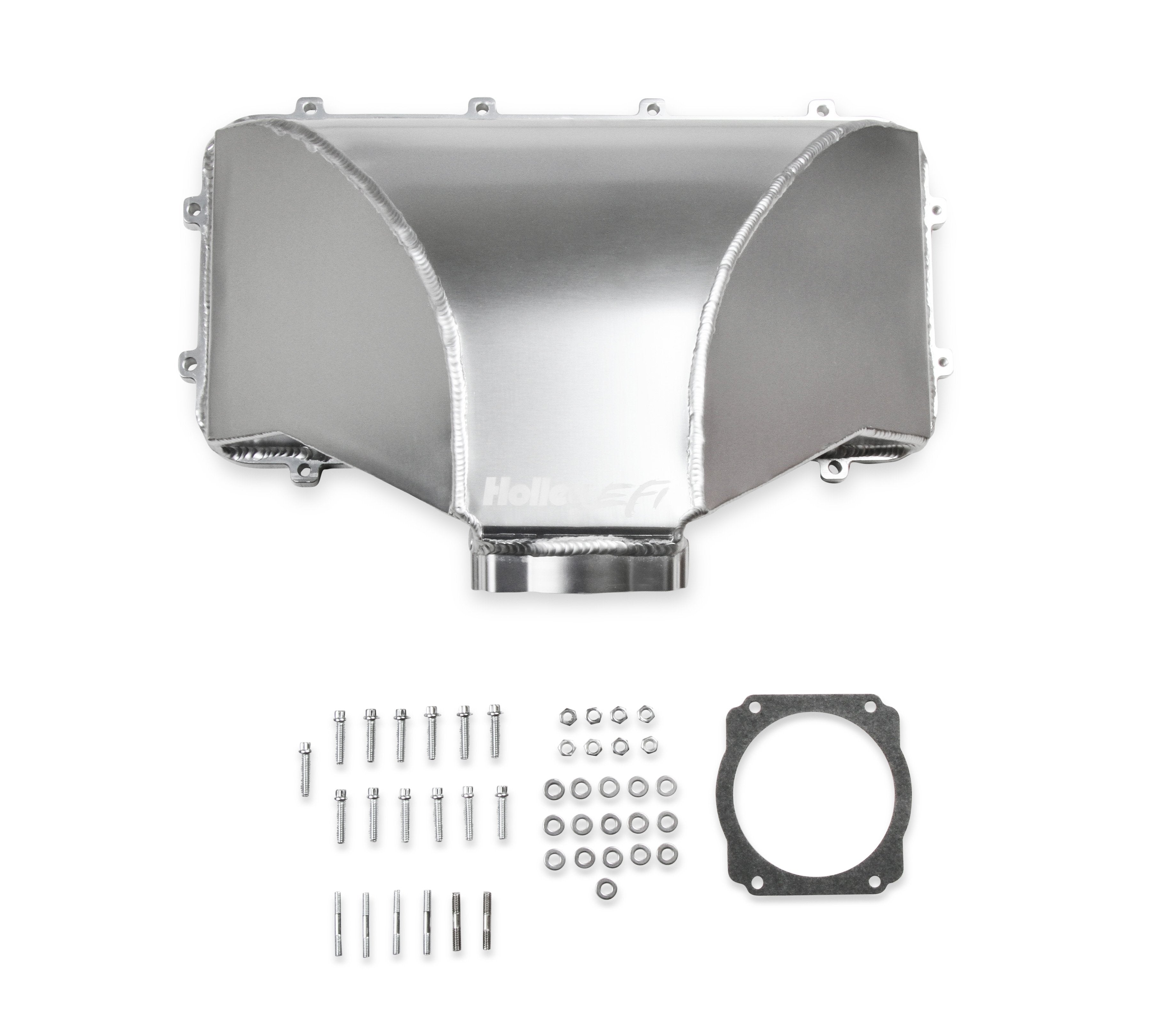 HI-RAM 95MM Fabricated Side Mount Plenum Top - Silver Finish- LS Style ...