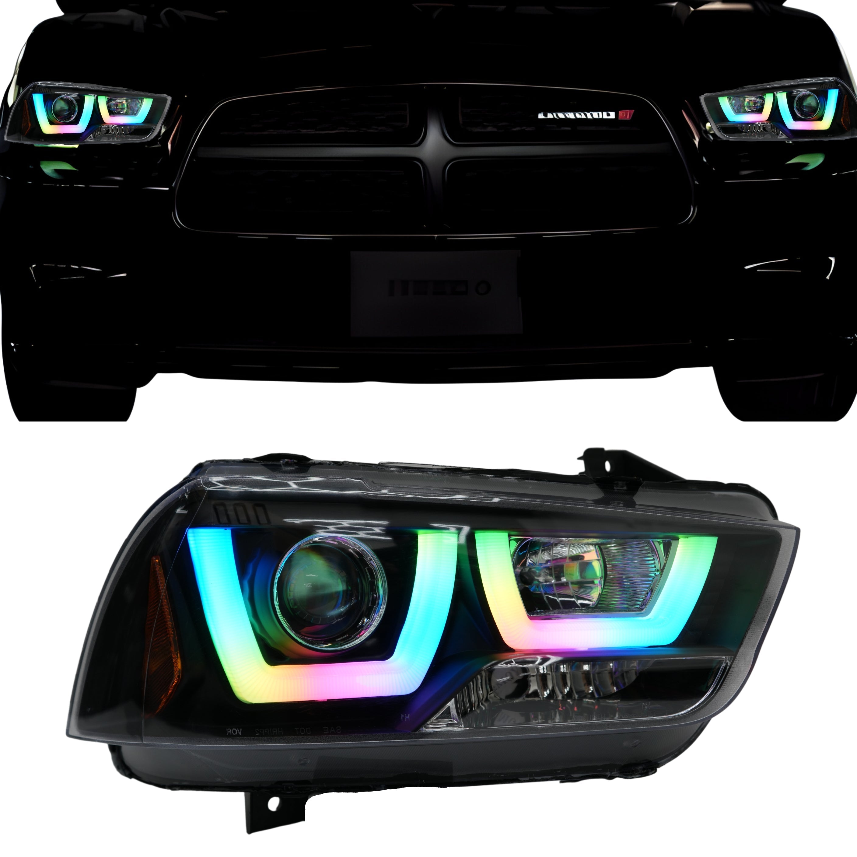 Dodge Charger Flow Series DRL Boards (for 2011-2014 Spec-D Headlights ...