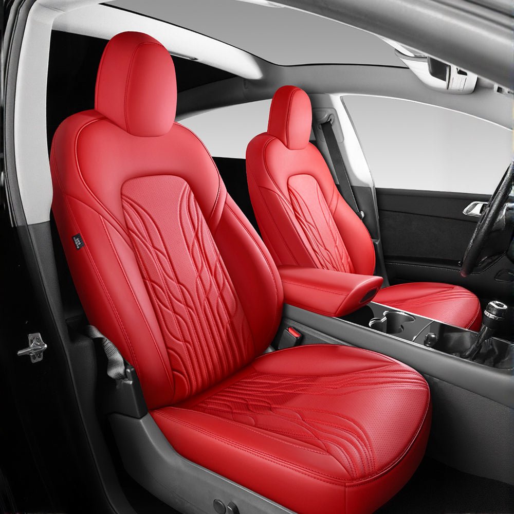 TESERY Nappa Leather Seat Covers for Model 3 Highland & Model Y Junipe ...